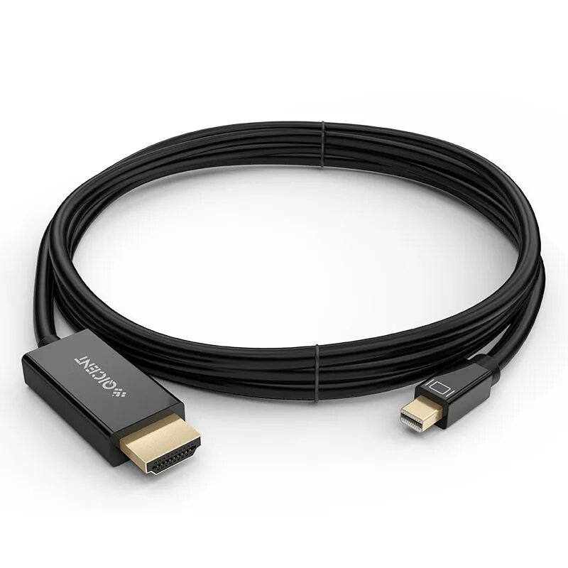 GiGimundo Кабель для мобильных устройств Mini DisplayPort/Mini-HDMI тип C, 2 м, черный, светло-серый