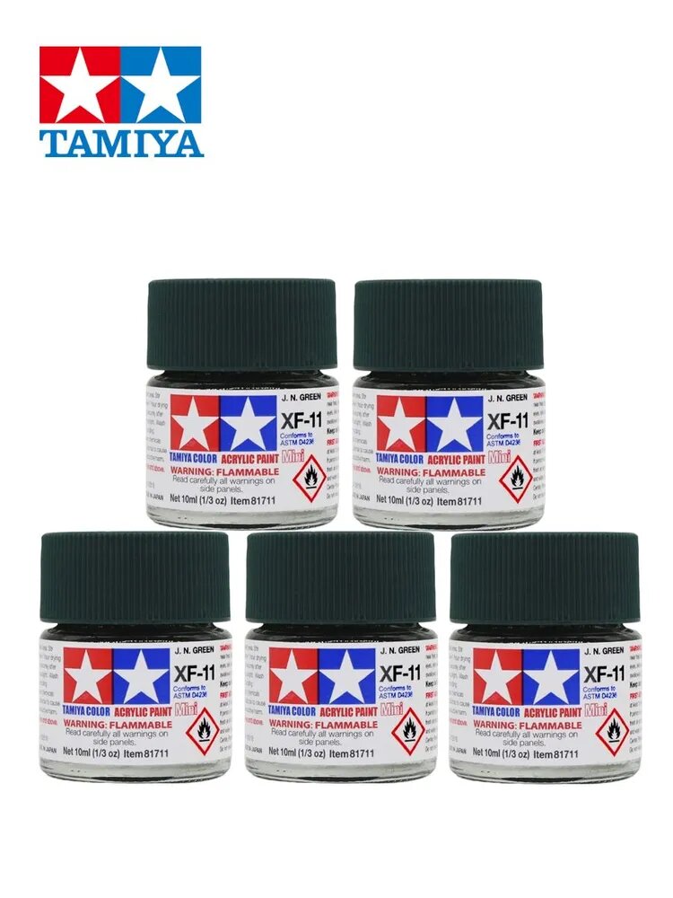 TAMIYA Краска акриловая 5 шт, 10 мл./ 50 г.