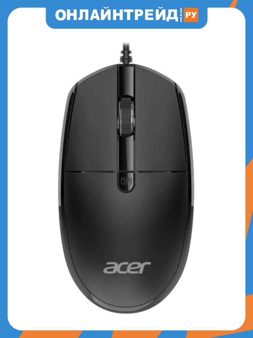 Мышь Acer OMW401 silent оптическая проводная черный