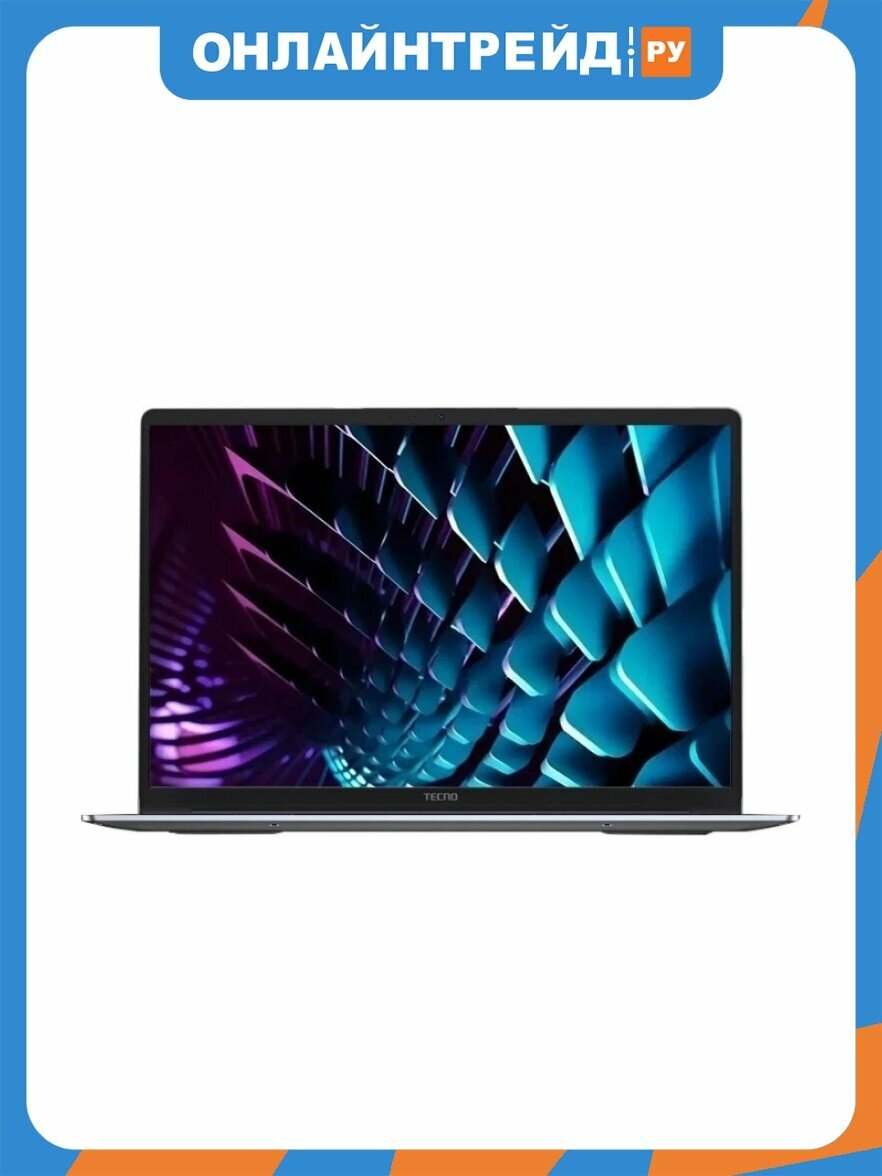 Ноутбук Tecno MegaBook K16SFA 16", IPS, AMD Ryzen 5 7535HS 3.3ГГц, 6-ядерный, 16Гб DDR5, 512Гб SSD, AMD Radeon 660M, Windows 11 Home, серый (71005000406)