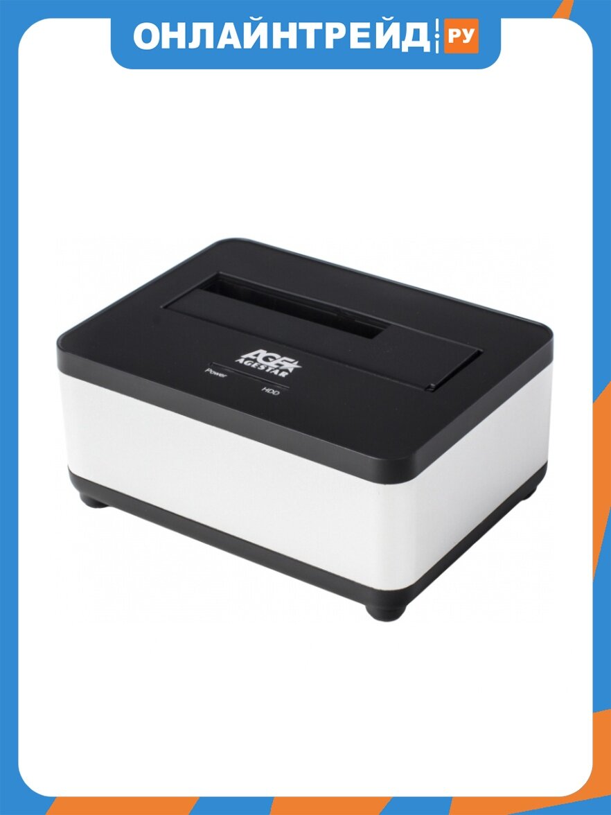Док-станция для HDD 2.5'/3.5' Agestar 3UBT7 пластик/алюминий серебристый