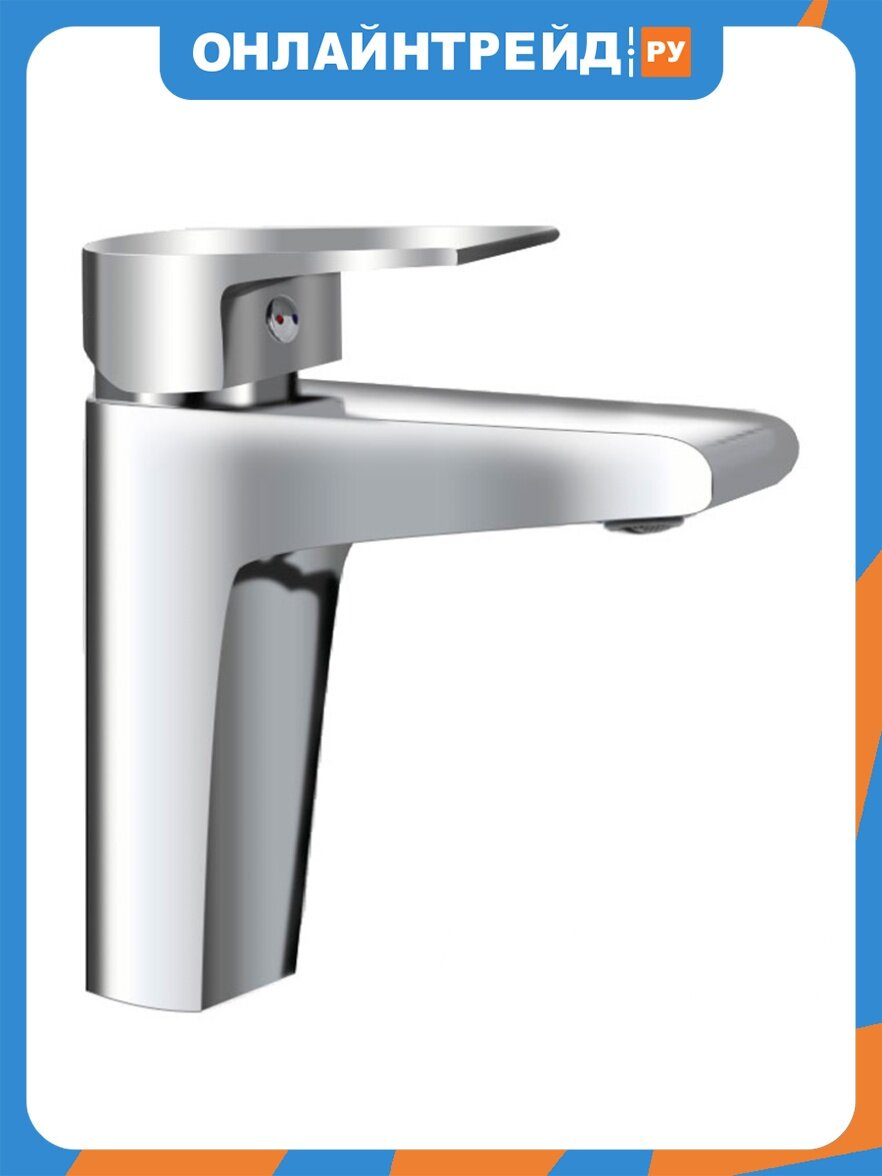 Смеситель для раковины Aquame AQM P6121 Prato с донным клапаном, хром, однорычажный.
