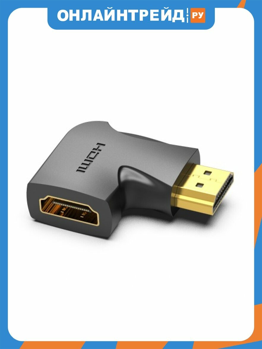 Адаптер-переходник Vention HDMI v2.0 19M/19F угол 90 (AIPB0)