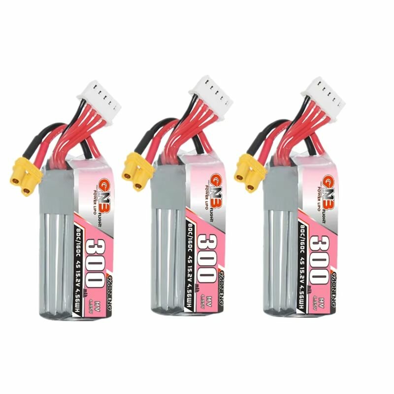 Аккумулятор GNB HV 4S 15.2V 300mAh 80C/160C LiPo Battery With XT30 Plug