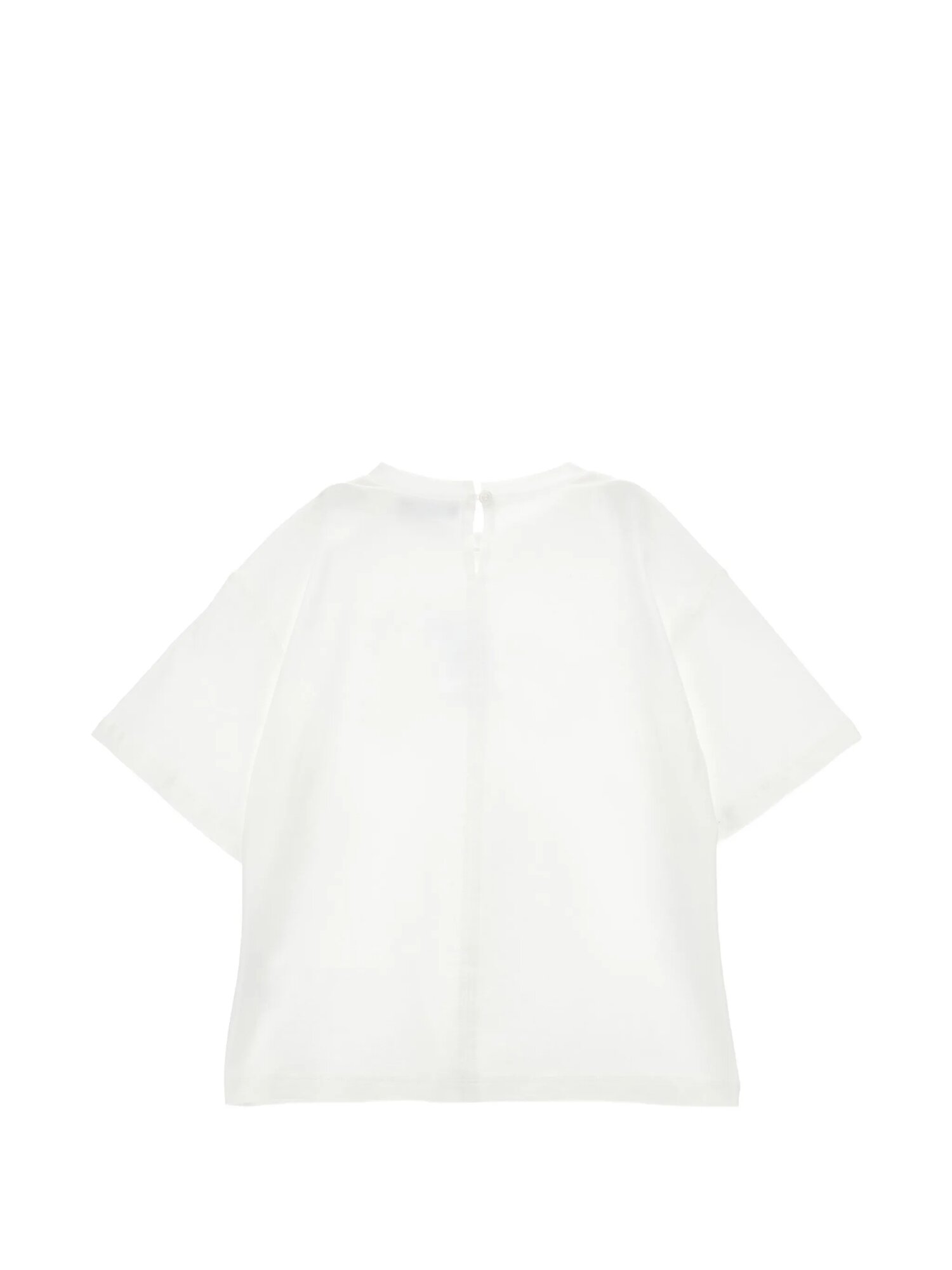 Футболка Ermanno Scervino Logo-patch T-shirt, размер 8 лет, бежевый/белый — фото 1