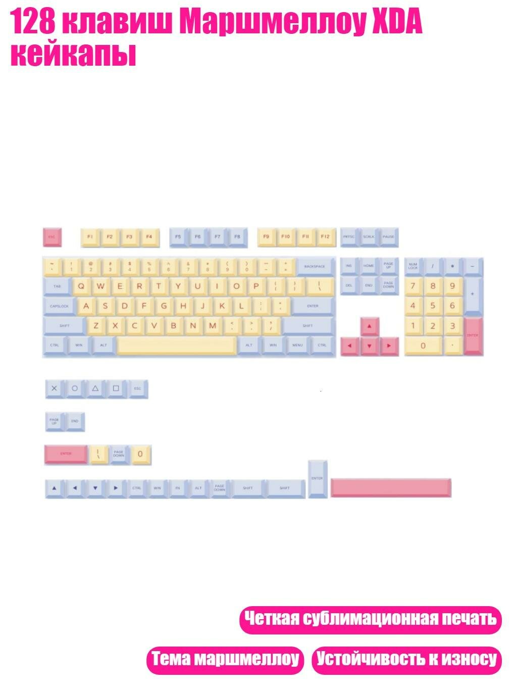 128 клавиш Маршмеллоу XDA кейкапы