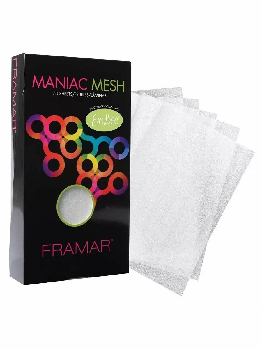 Многоразовые меш-пластины для окрашивания прядей Framar Maniac Mesh