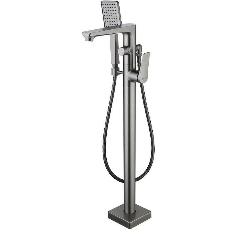 Смеситель для ванны Lemark Bronx LM3744GM графит, рычажное управление, латунь