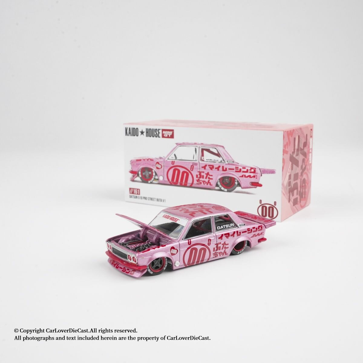Kaido House + MINIGT 1:64 Datsun 510 Pro Street Buta V1 KHMG161-CH отлитая под давлением модель гоночного автомобиля Игрушки