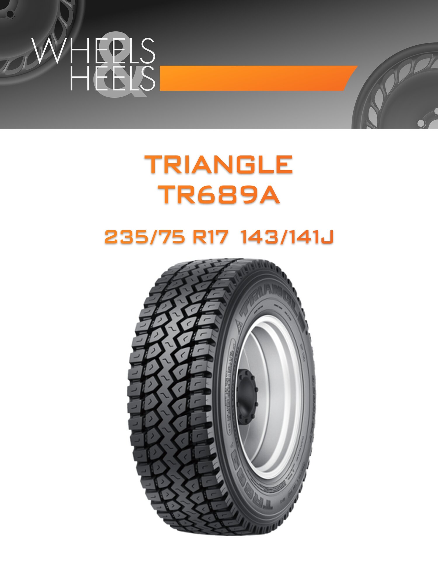 Шина автомобильная Triangle TR689A 235/75 R17.5 143/141J ALLSEASON, всесезонная, универсальная