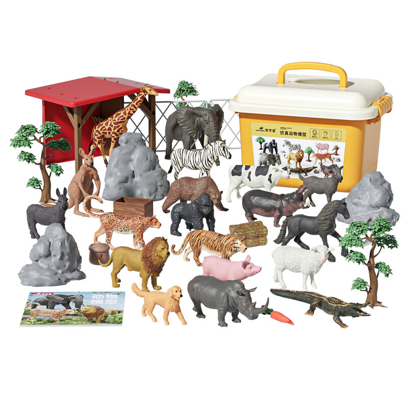 Набор фигурок животных унисекс AOMENGXING, Large Farm Shed 42 Pcs, 42 шт.