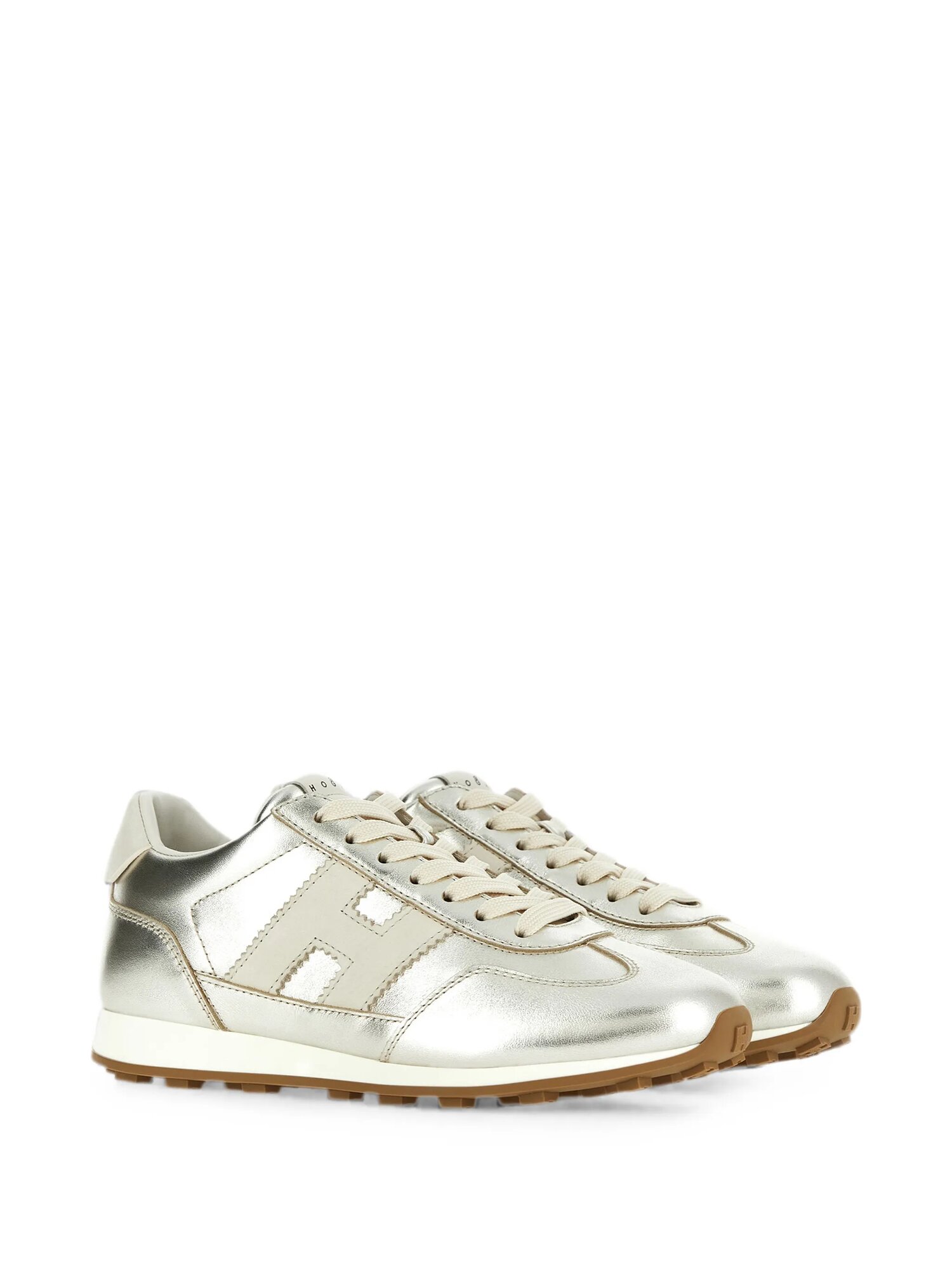 Кроссовки Hogan Athletic sneakers, размер 36 EU, серебристый/красный — фото 1