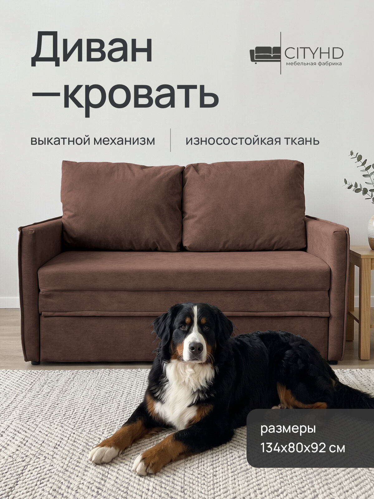 Диван - кровать Бонн с ортопедическим основанием, механизм выкатной, 133 х 78 х 85 см