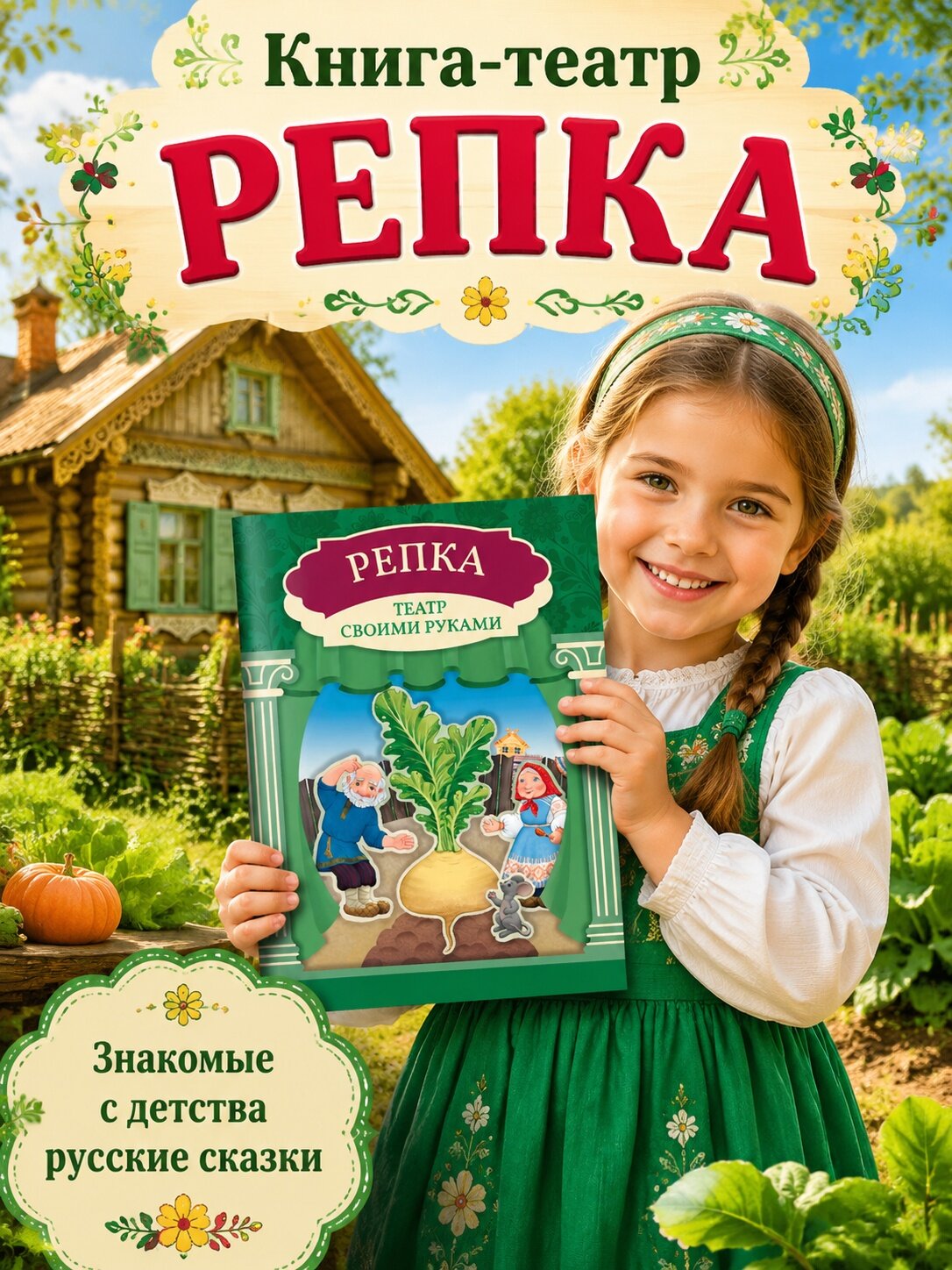 Такмазян Е. С. Репка. Книга-театр : Аппликации для детей. Театр своими руками