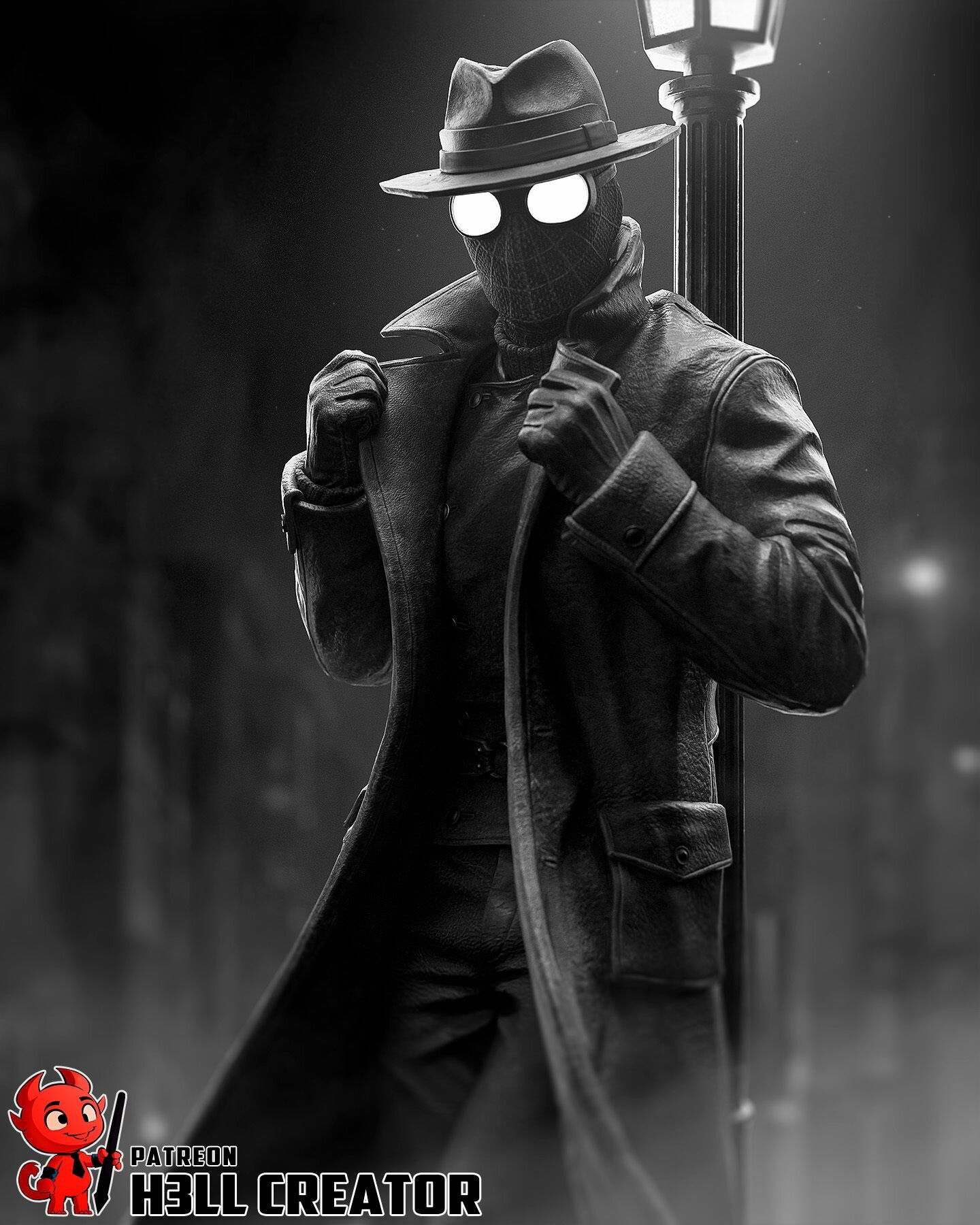 Сборная модель Spider Noir (Marvel), 249мм, 1/10 для покраски