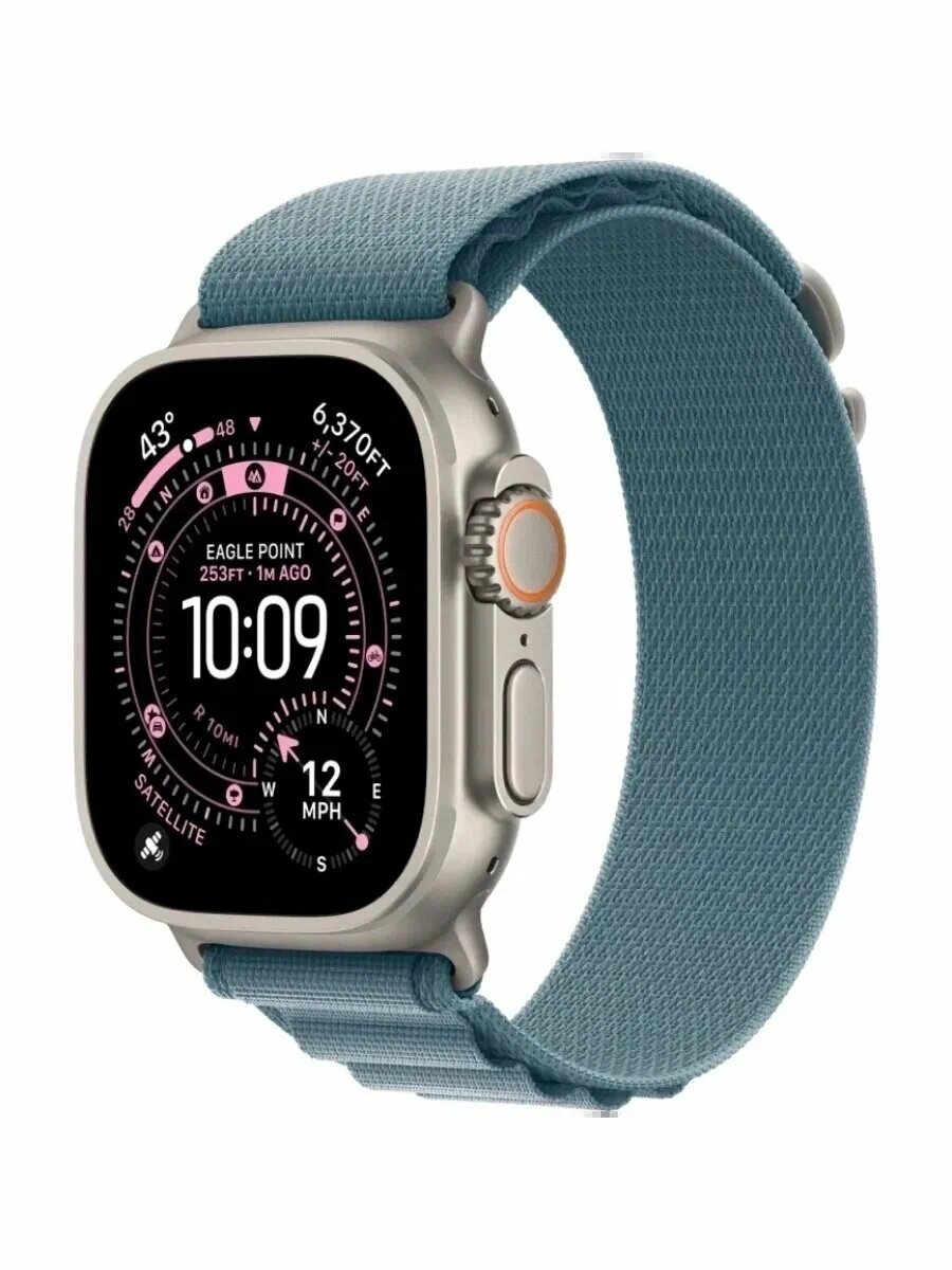Смарт часы Apple Watch Ultra 3 Natural Titanium Case with Light Blue Alpine Loop Размер S