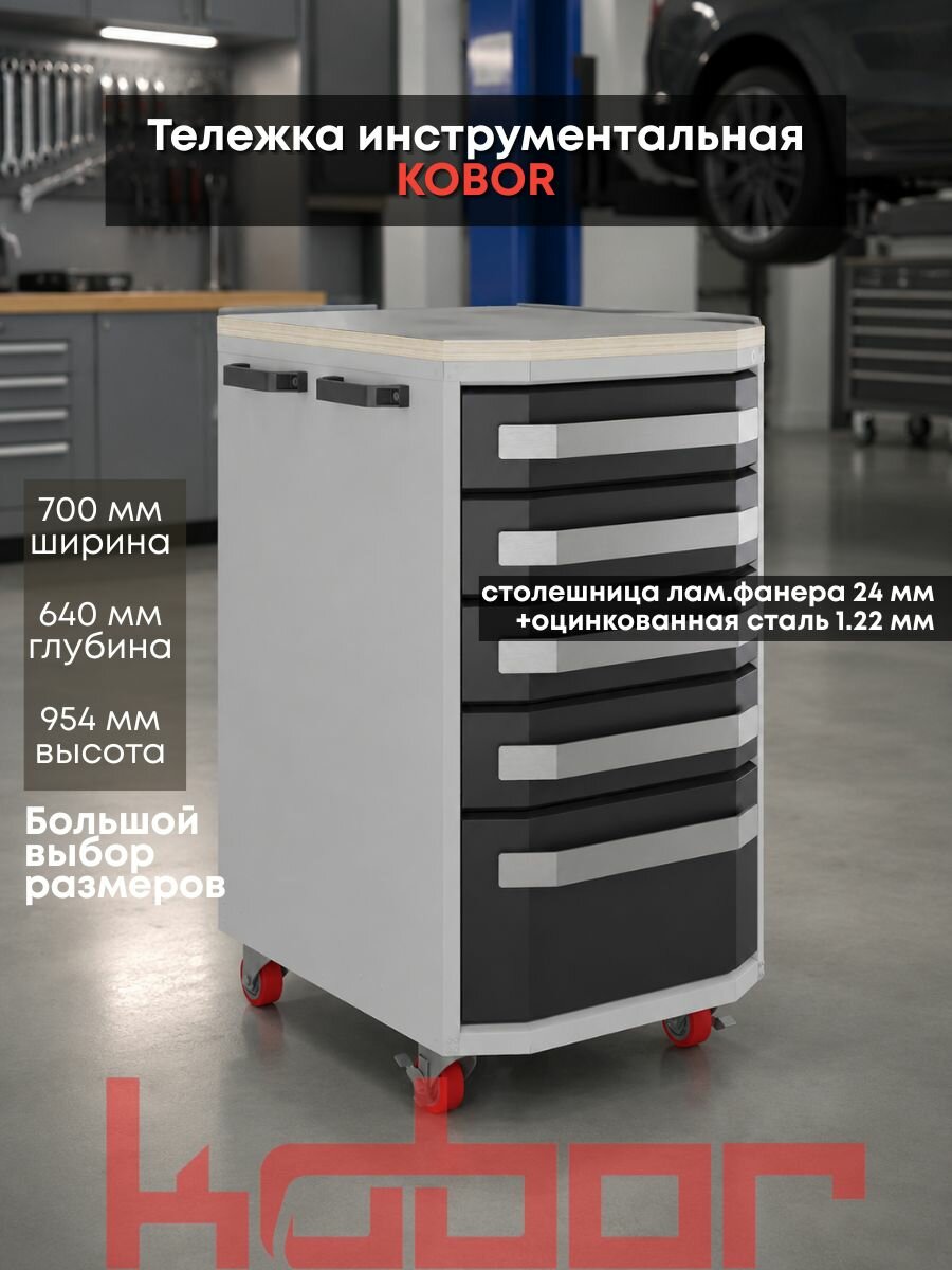 Тележка инструментальная Kobor Expert TTZ/1-70/64 41B