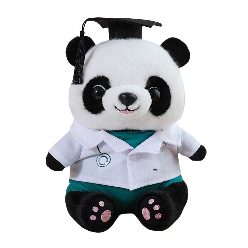 Плюшевая кукла унисекс CAISHANGHUANG Доктор Панда, 25CM EU, Doctor in Green