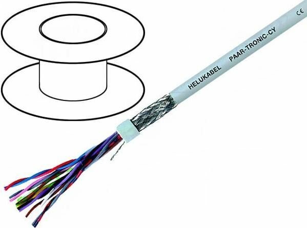 HELUKABEL 21036 Кабель управления и передачи данных PAAR-TRONIC-CY 4x2x0.25 экранированный, попарно свитые жилы, с цветовой маркировкой жил, 1шт