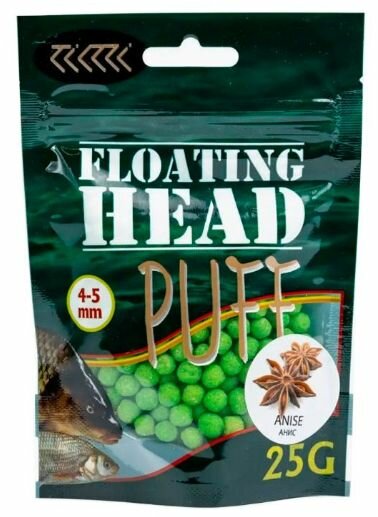 Насадка для рыбалки плавающая воздушная пуфф Floating Head PUFF 4-5 мм, 25 г, анис