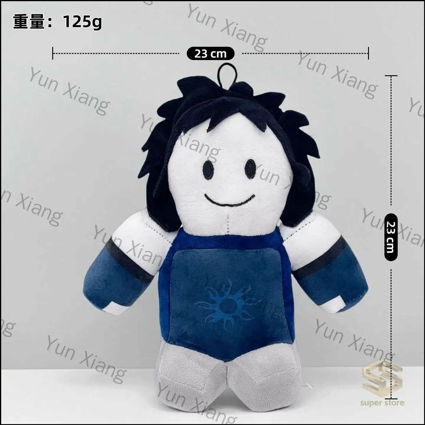 Мягкая игрушка Роблокс Оставил Губби / Roblox Forsaken Gubby Plush, Синий и белый, белый, синий