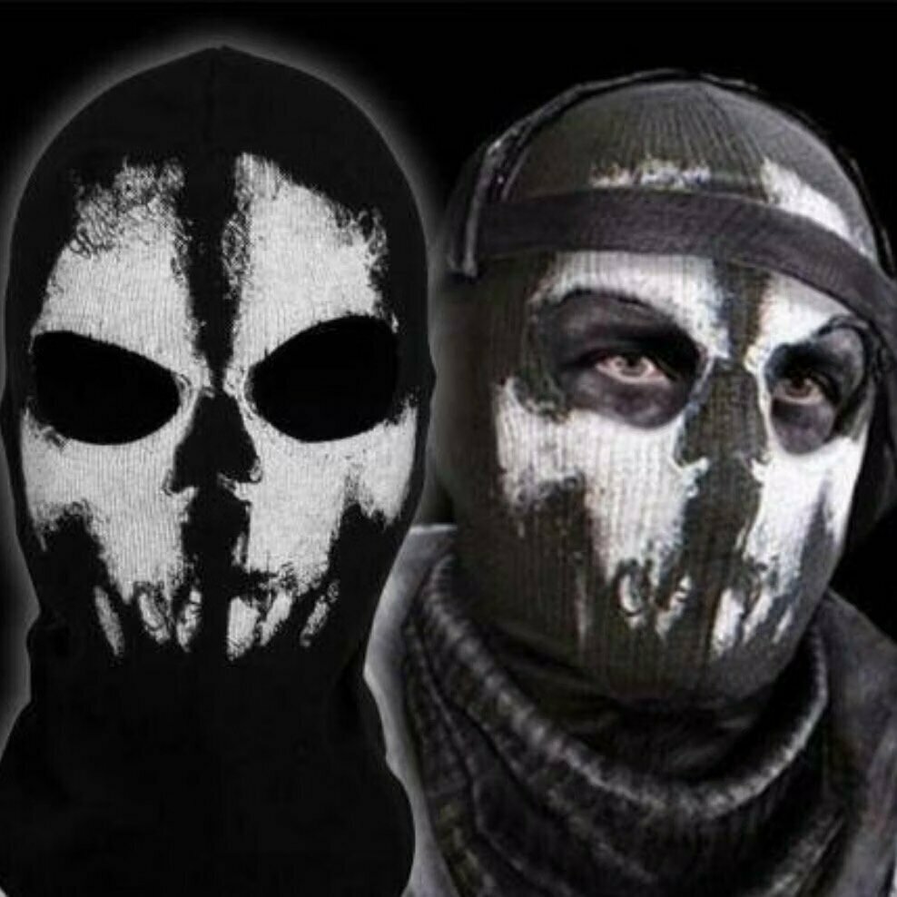 Маска Гоуста из Call of Duty, маска гоуст фейса