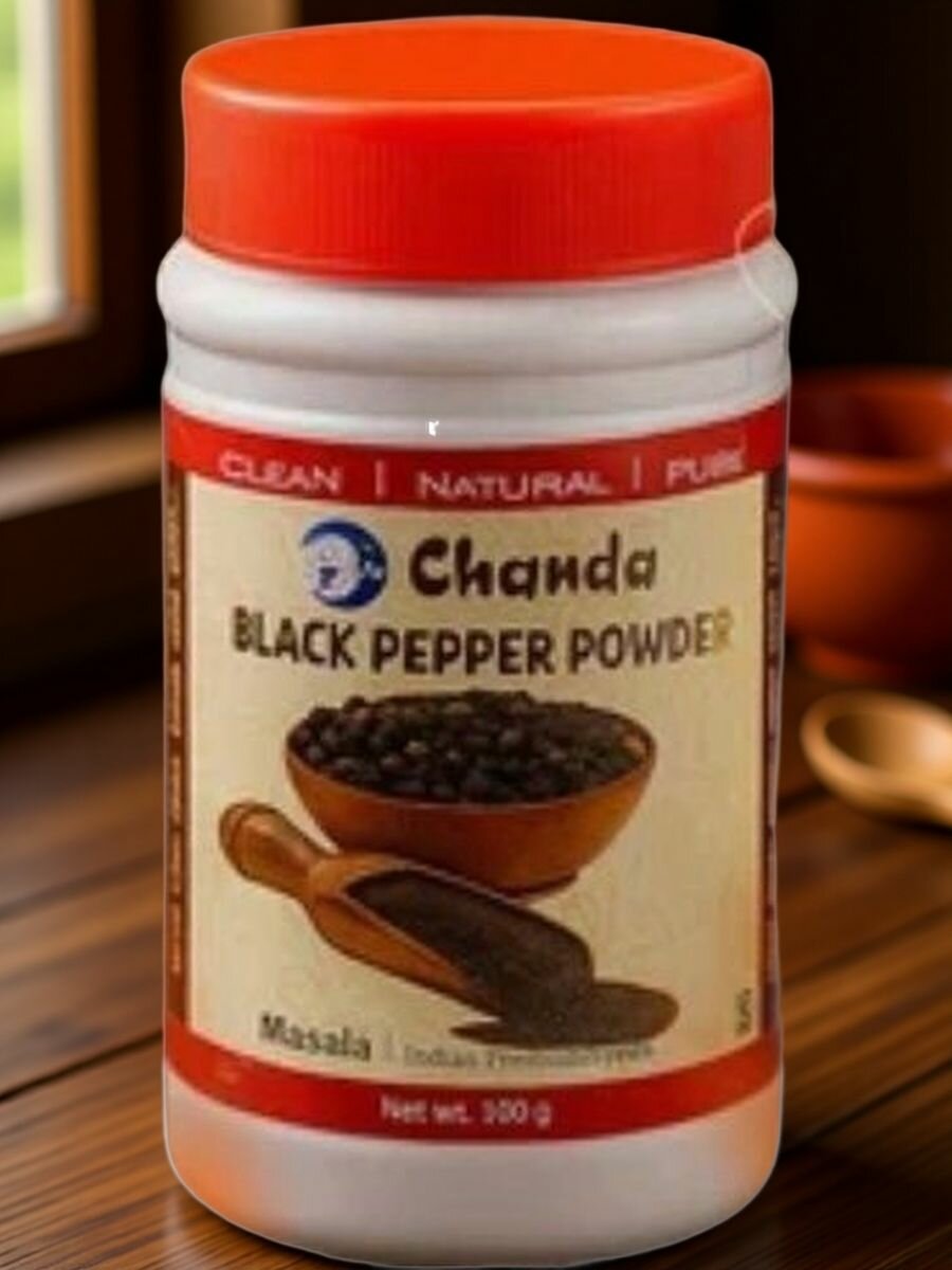 Комплект 2шт. Black Pepper Powder Chanda.100гр. Индия