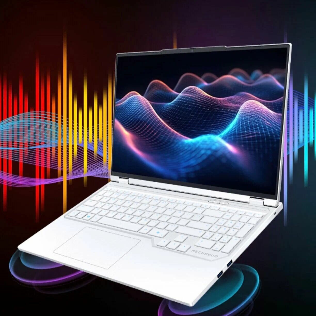MECHREVO Игровой ноутбук 16", AMD Ryzen 9 8945HX, RAM 32 ГБ, SSD 1024 ГБ, NVIDIA GeForce RTX 5070 Ti (12 Гб), Windows Home, белый, Русская раскладка