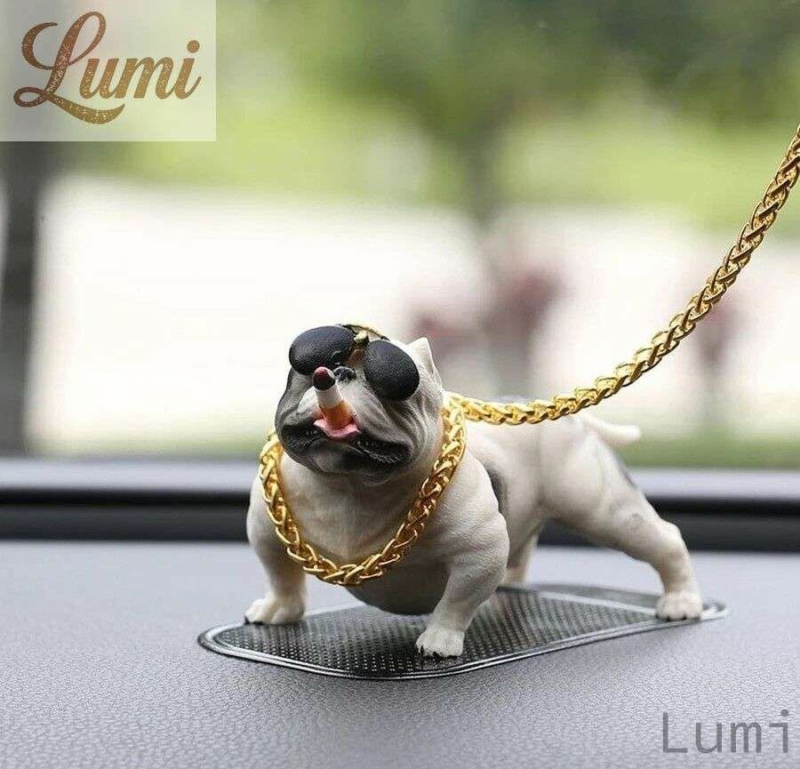 Lumi-Собака на панель авто, игрушка в машину, аксессуар на торпеду