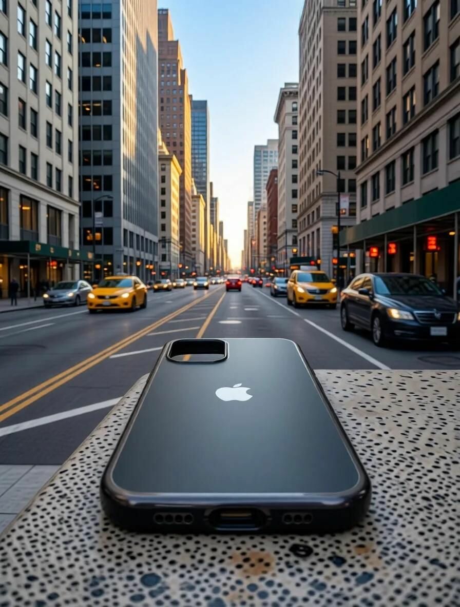 Чехол для iPhone 12 mini (5,4") ( айфон двенадцать мини ), чёрный глянцевый с серыми краями.