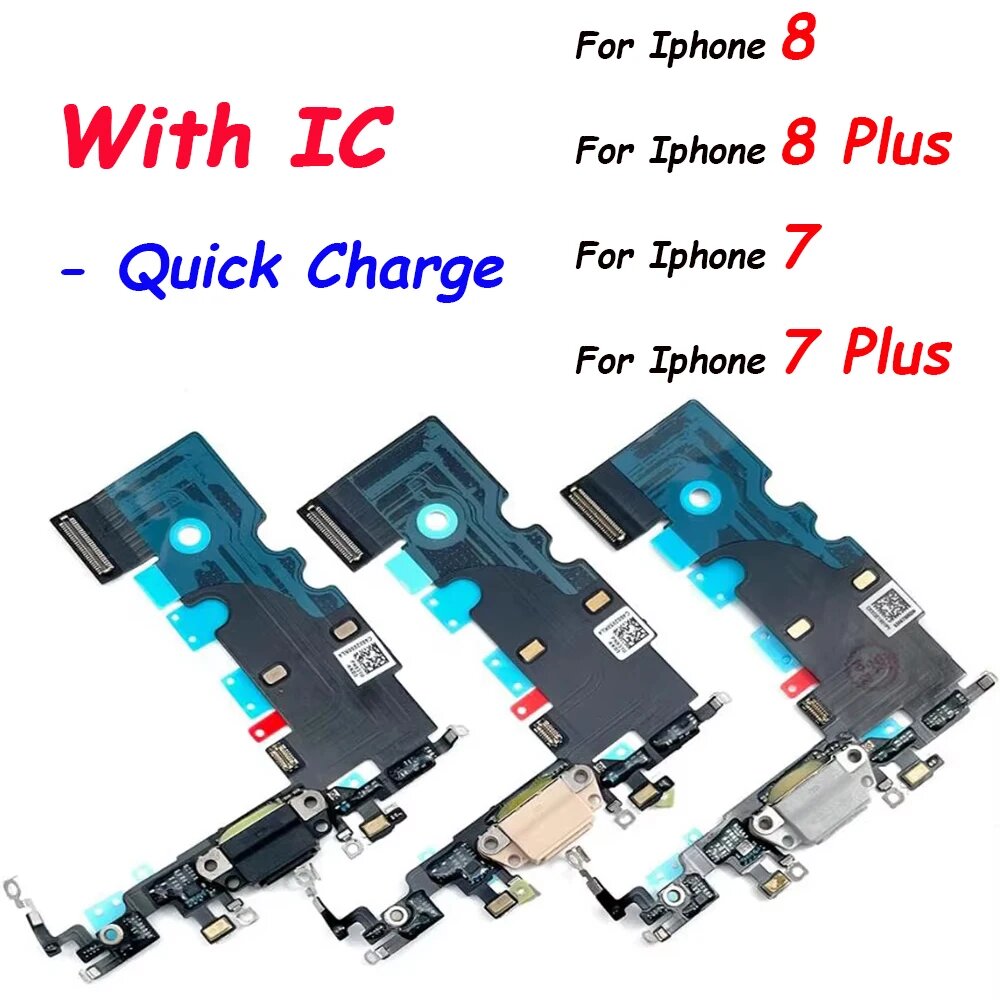 Плата USB-порта для зарядки, разъем гибкого кабеля, детали для iPhone 7, 7 Plus, 8G, плата модуля микрофона — фото 1