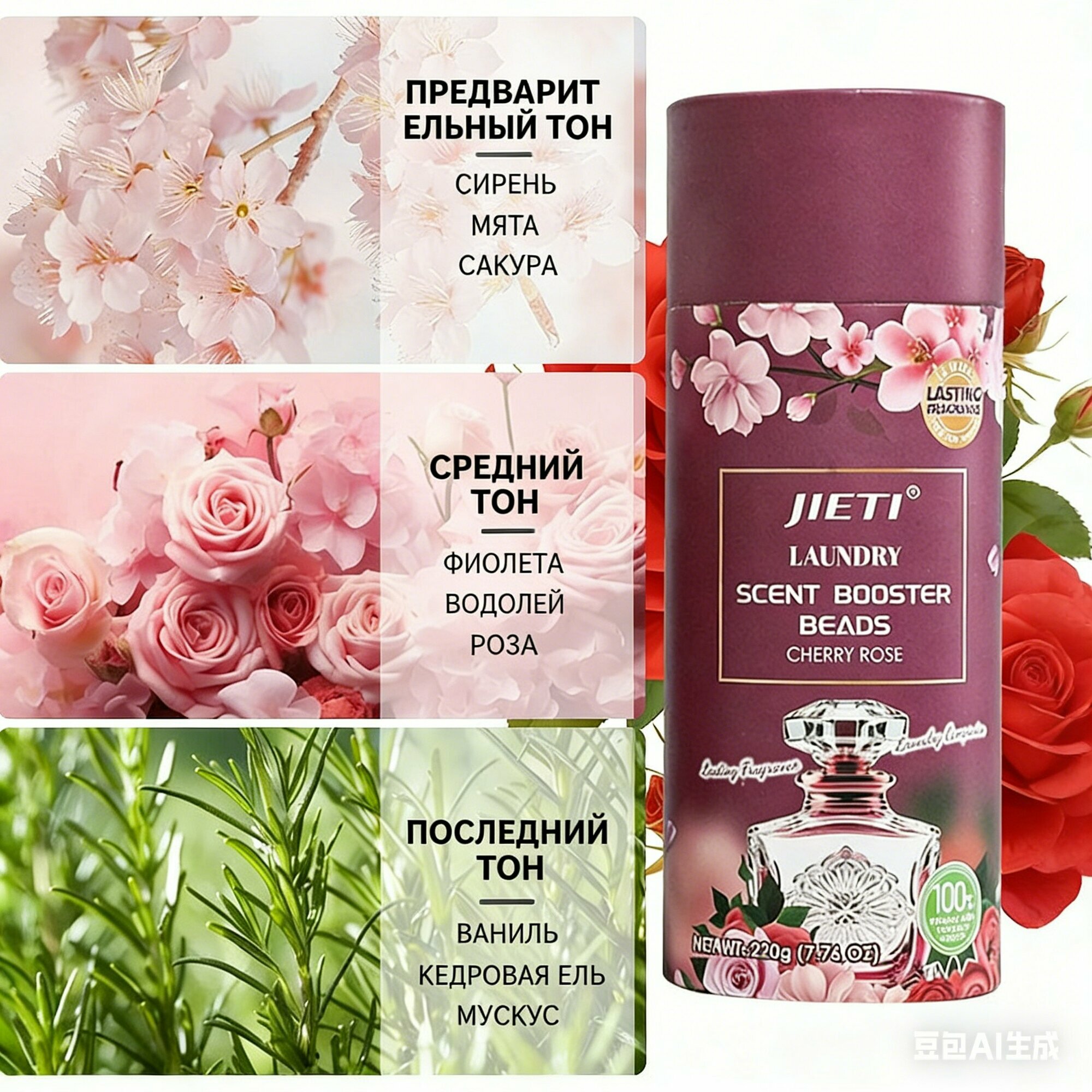 Ароматические гранулы для стирки "CleanTi", с длительным ароматом
