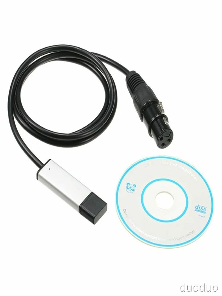 DMX512 USB-адаптер интерфейса DMX Контроллер светодиодного освещения сцены, адаптер интерфейса USB-DMX, контроллер DMX