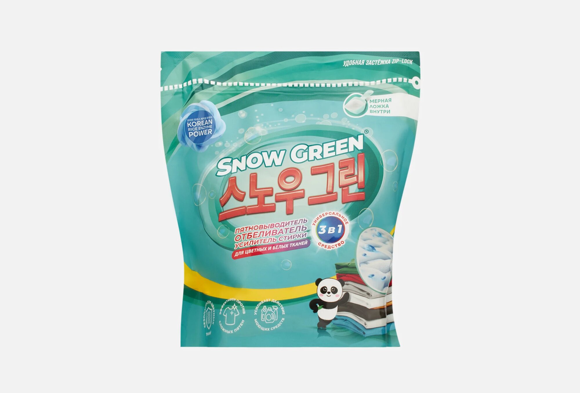 SNOW GREEN 3 в 1 Отбеливатель-пятновыводитель 1 кг