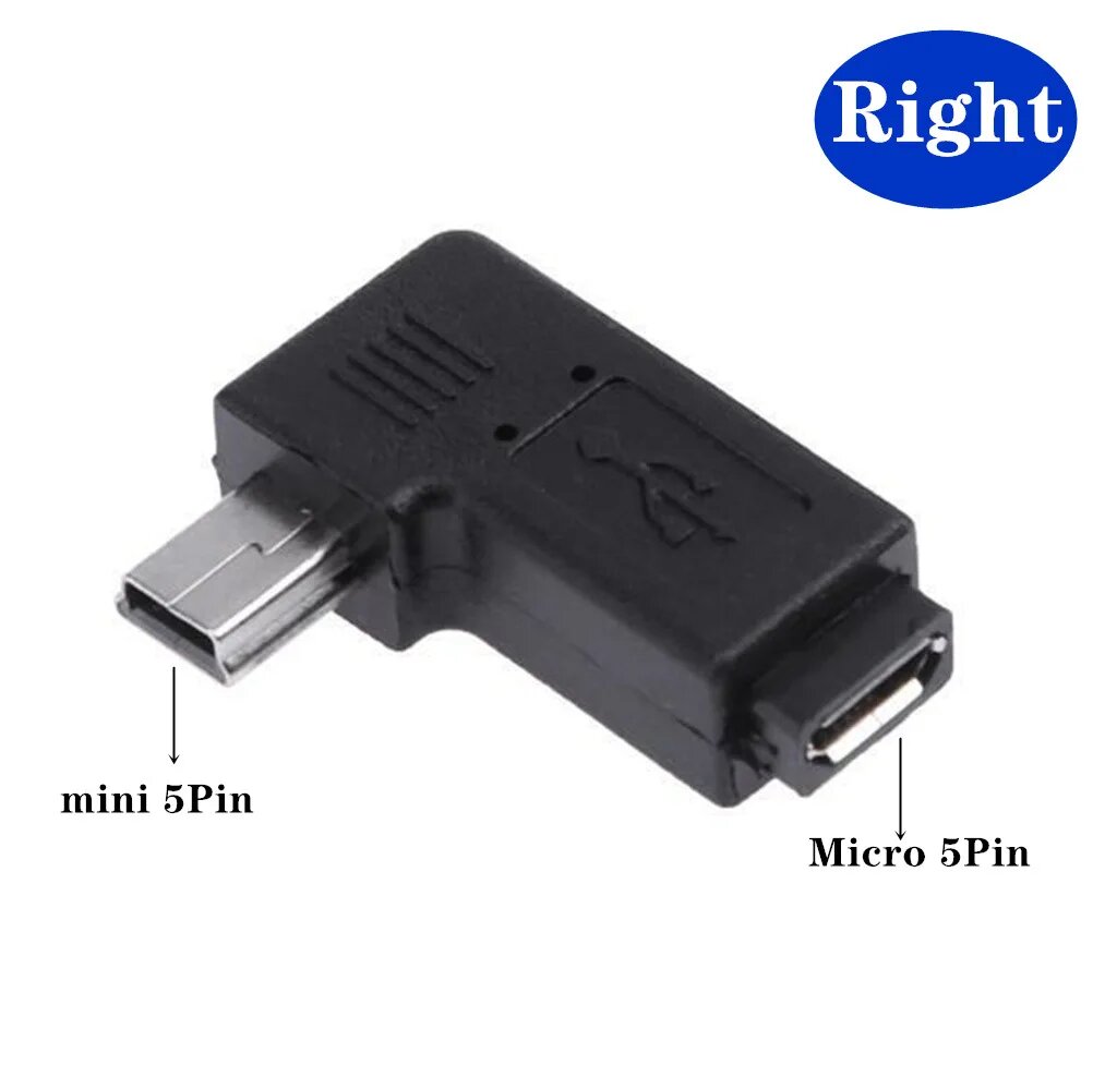 Угловой переходник Mini USB на Micro USB 2