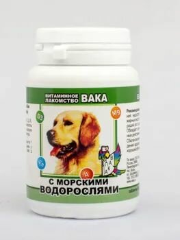 Вака витамины для собак с морскими водорослями 80 таблеток