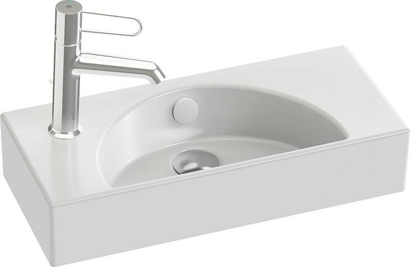 Раковина накладная Jacob Delafon Odeon Rive Gauche 50 L EGO112-55-00 Белая, керамика