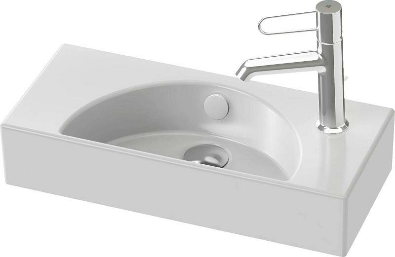 Раковина Jacob Delafon Odeon Rive Gauche 50 R EGO112-56-00 Белая, керамика, подвесная полувстраиваемая