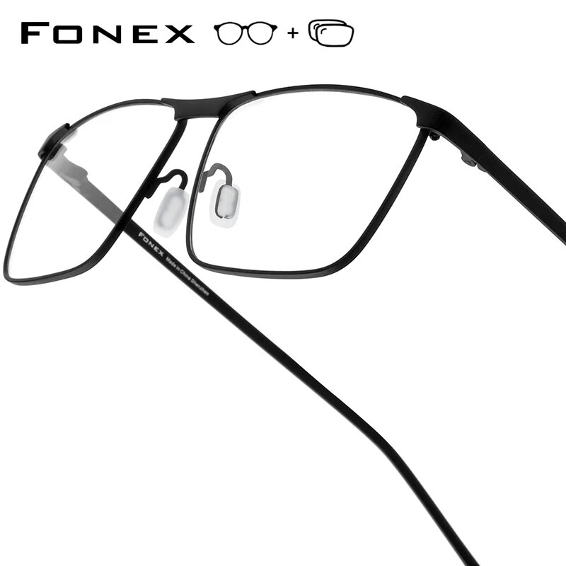 Очки FONEX мужские progressive Matte Black, 1.61, Единая версия, Анти-синий луч + фото-серый