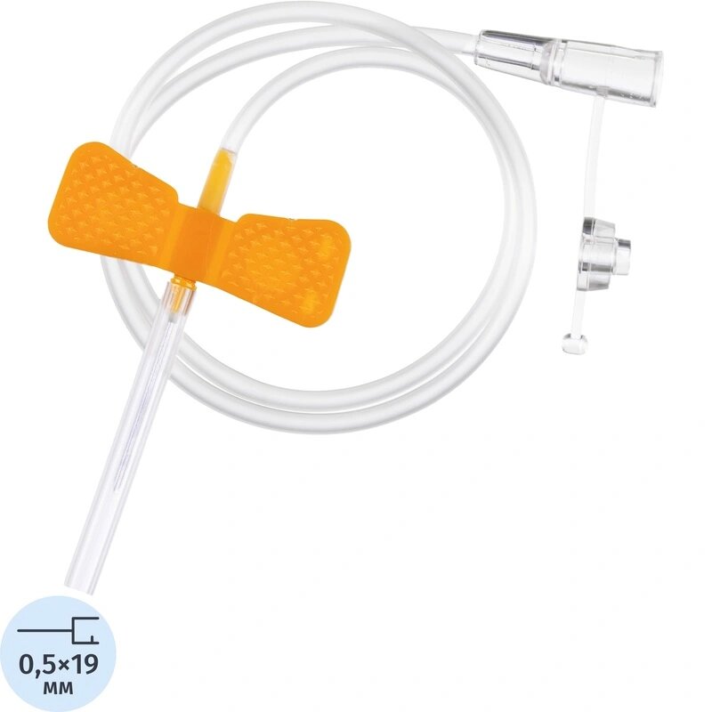Катетер-бабочка для вливания в малые вены  25G HD 100шт./уп