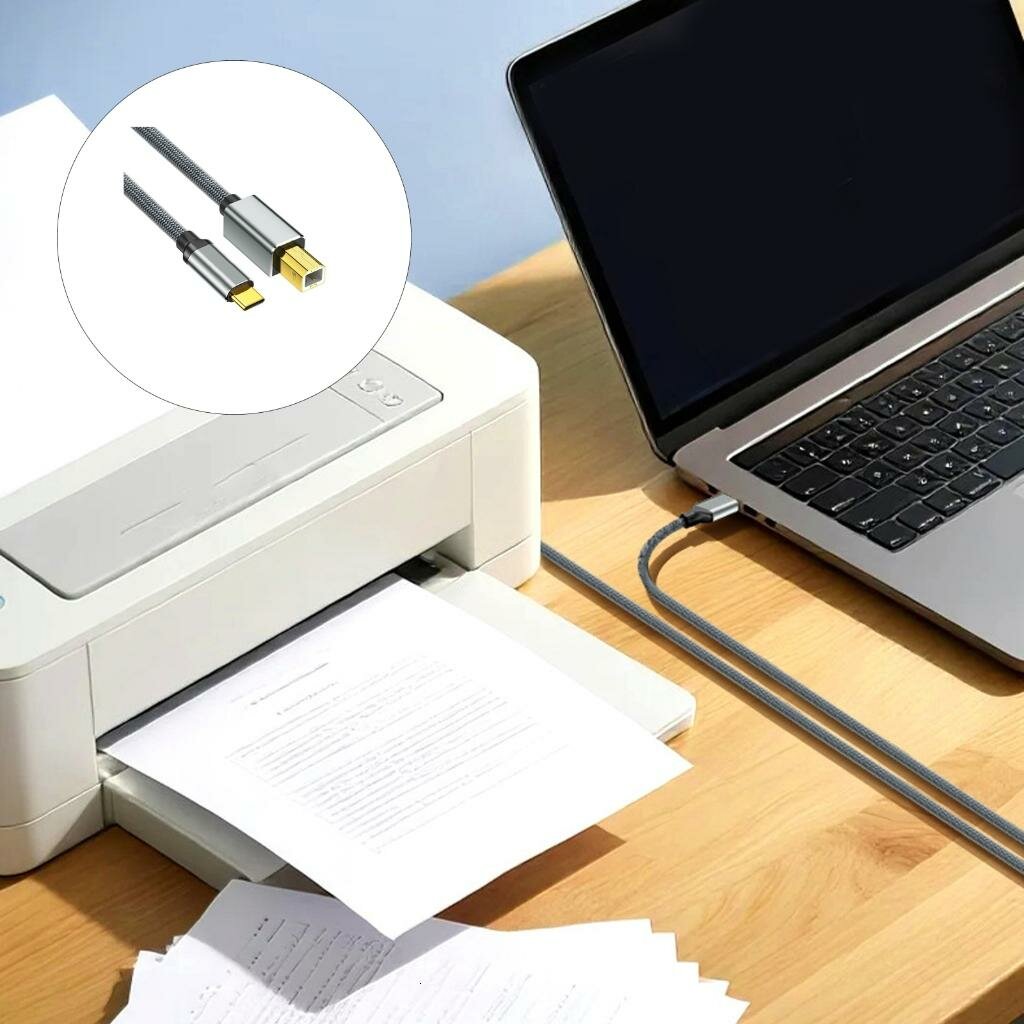 Кабель USB Type-C 2.0 для принтера и сканера — фото 1