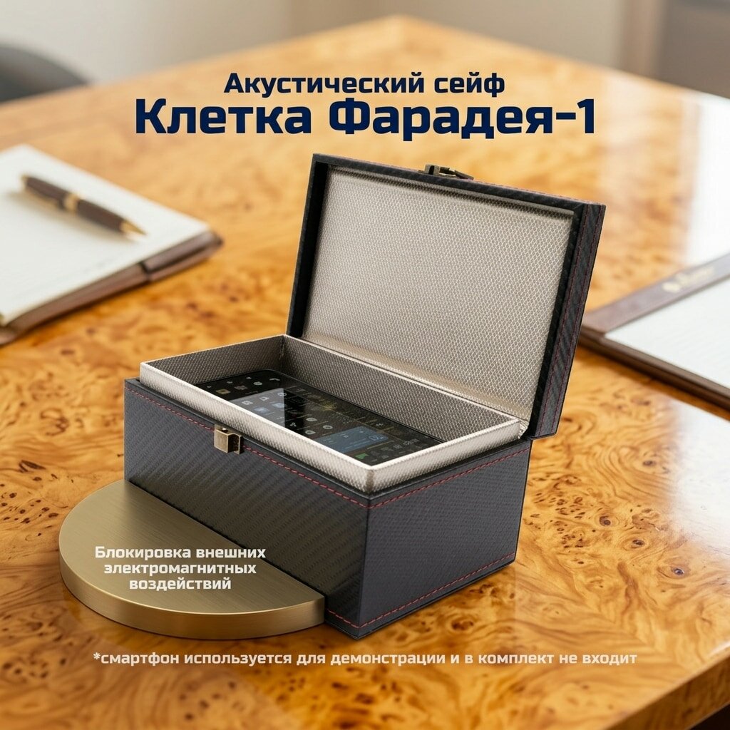 Акустический сейф для защиты смартфонов - Клетка Фарадея-1