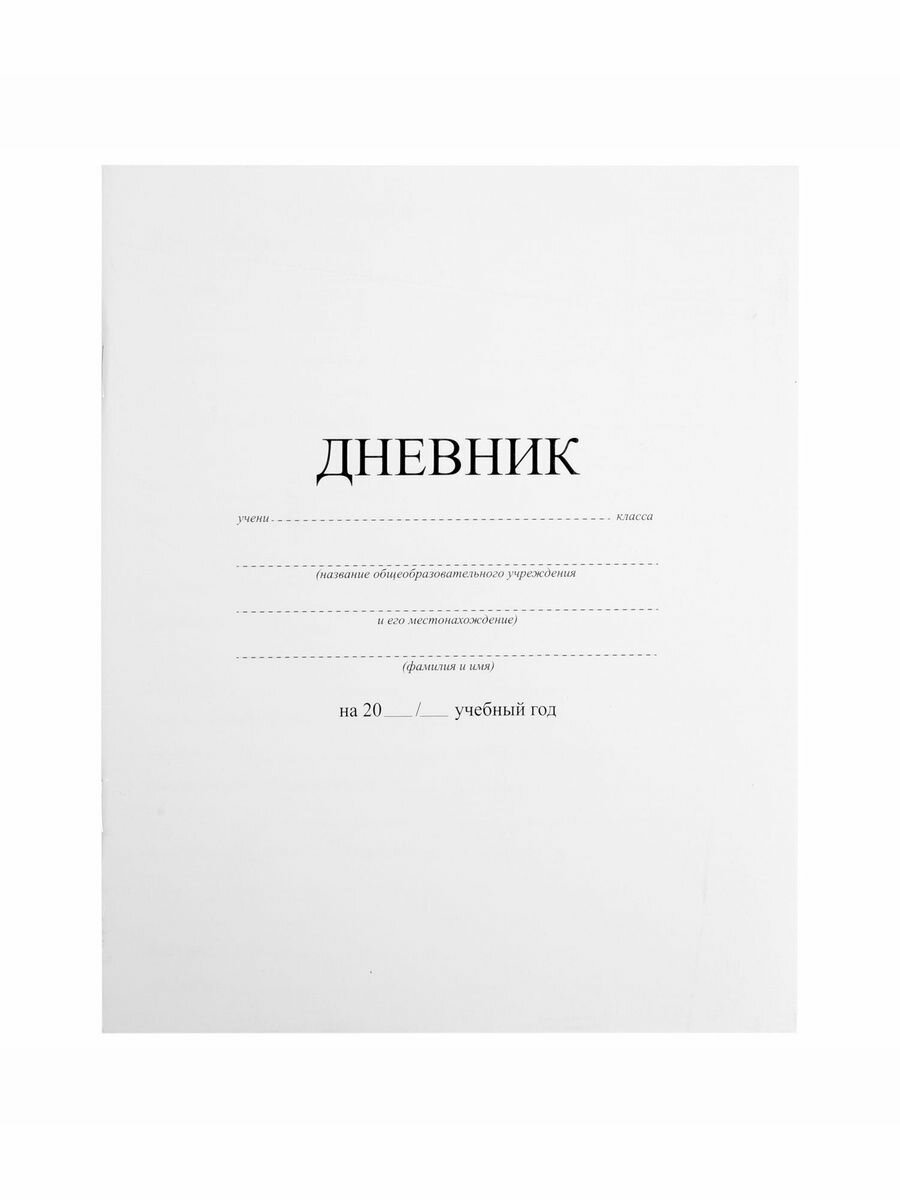 Дневник Пифагор 1-11 класс, 40 листов, на скобе, обложка картон, белый (105509)