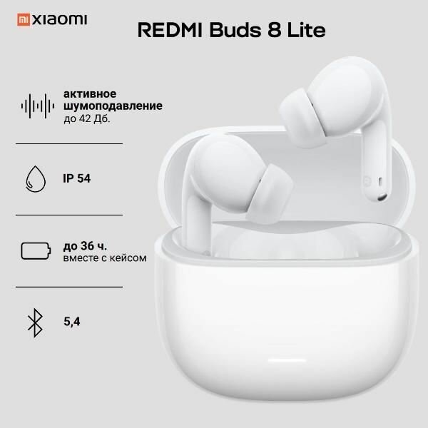 Наушники True Wireless Xiaomi 8 Lite White