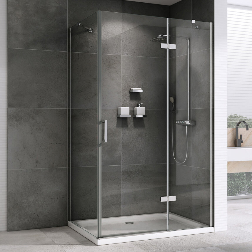 Душевой уголок Abber Zart AG08110-S71 110х70, профиль хром, стекло прозрачное