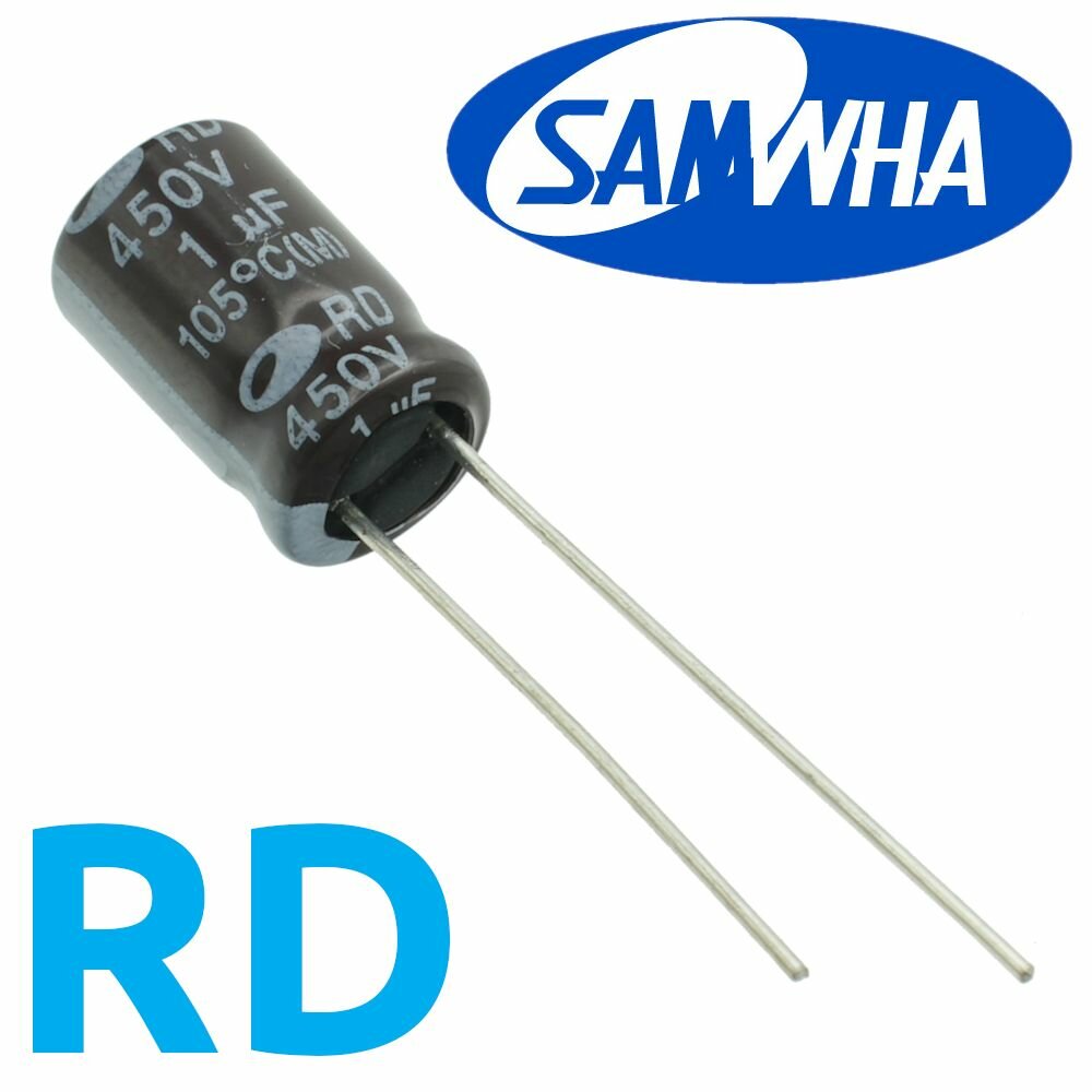 1мкФ 450В / RD / 8x11 / 105 С / конденсатор электролитический (10шт)