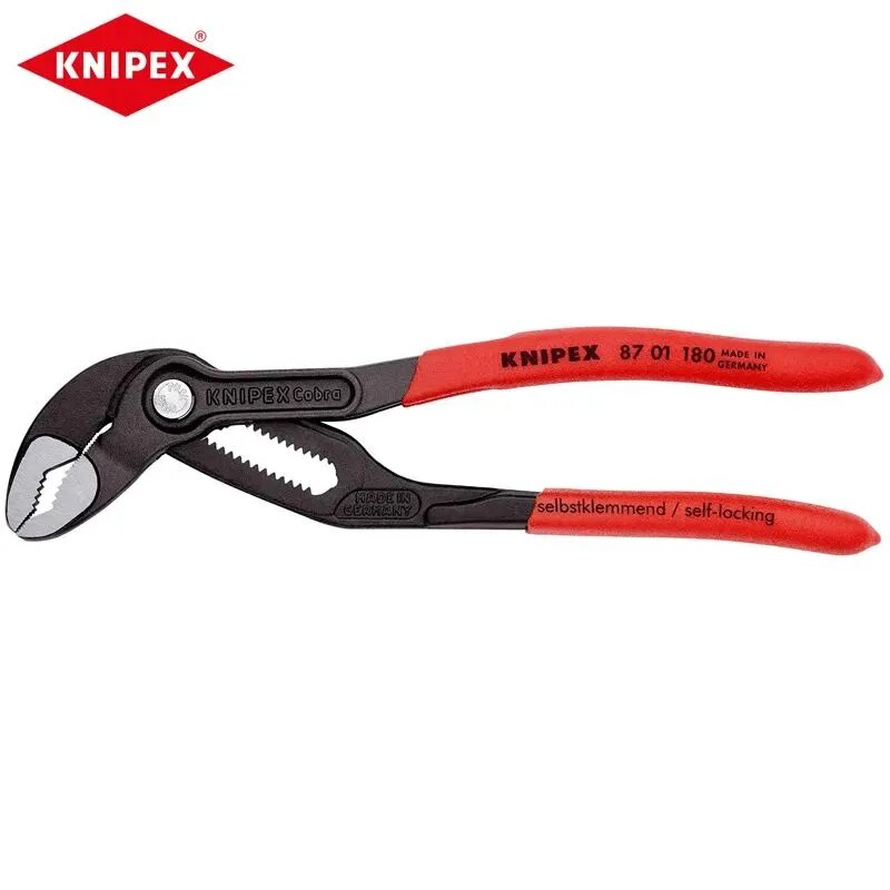 Клещи переставные KNIPEX COBRA зев 42 мм, длина 180 мм KN-87 01 180