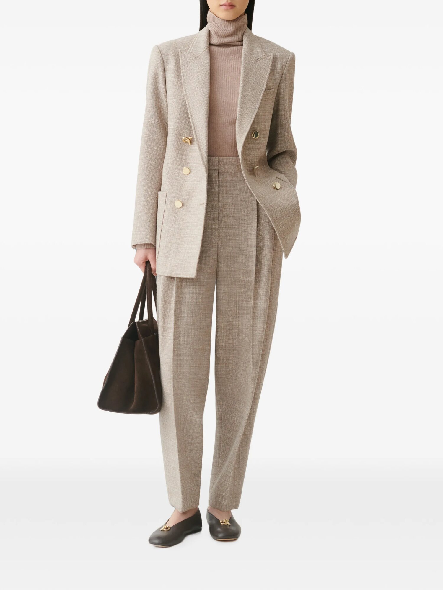 Пиджак FABIANA FILIPPI Double-breasted peak-lapels blazer, размер 44, разноцветный — фото 1