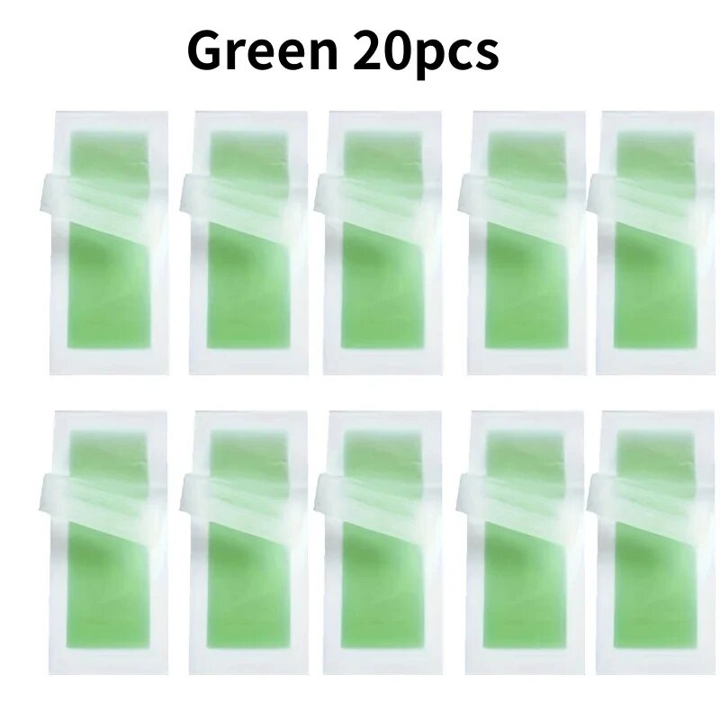 Восковые полоски для эпиляции Green 20pcs