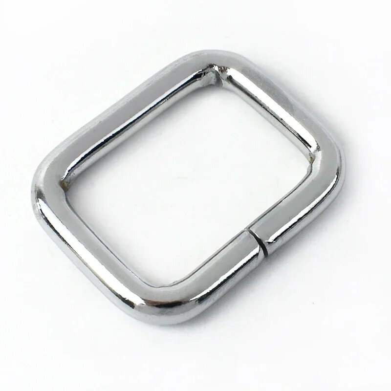 Пряжки D-образные металлические Meetee 13-50 мм 20 шт Серый, 20mm-20Pcs, Silver